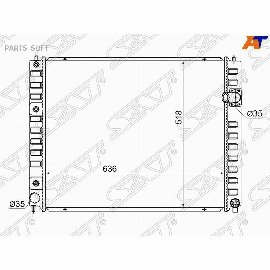 Радиатор INFINITI FX35/EX35 08- от официального дистрибьютора, SAT, артикул NS0009EX35