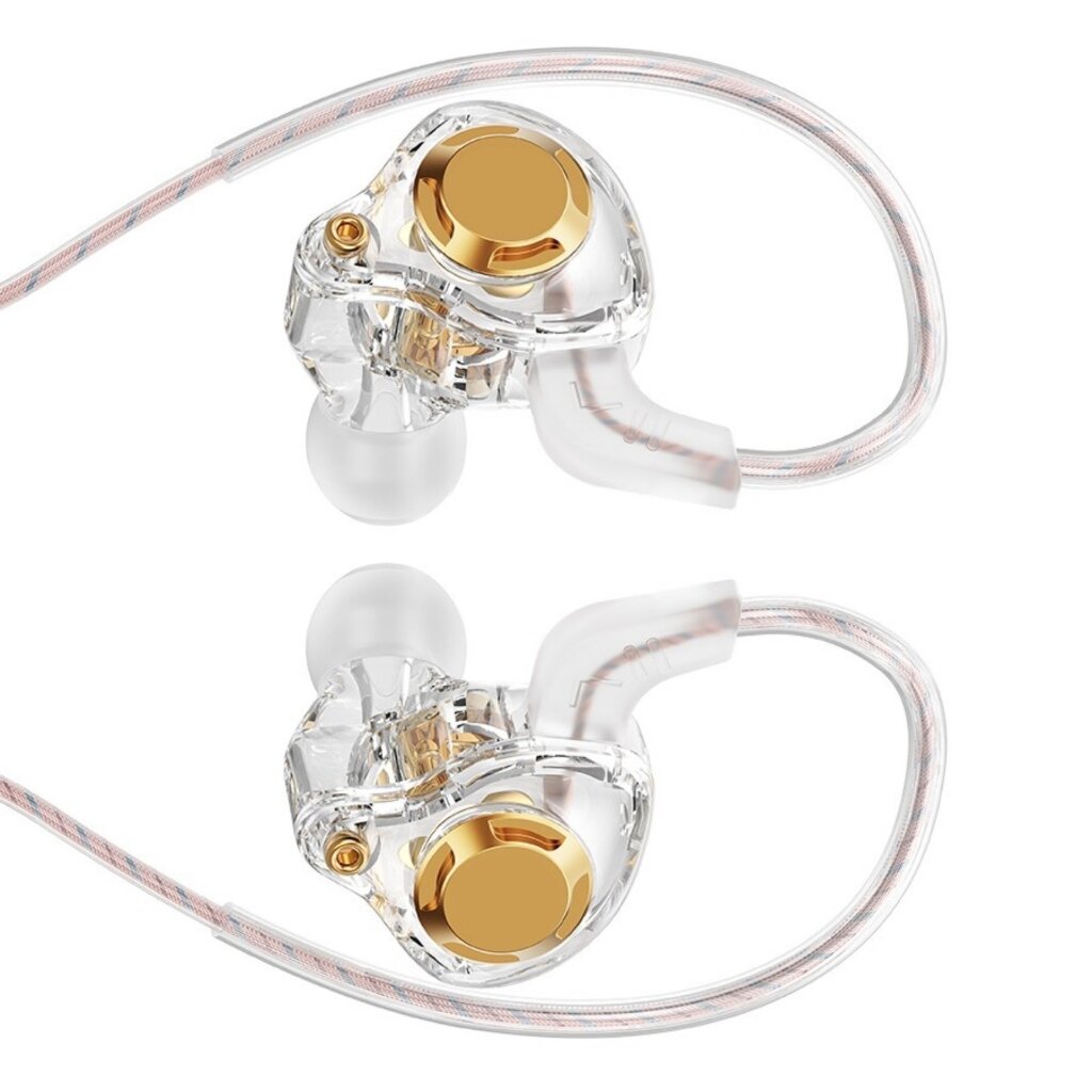 Проводная гарнитура AK6 SRS с динамическим Hi-Fi сабвуфером в ухе-белый