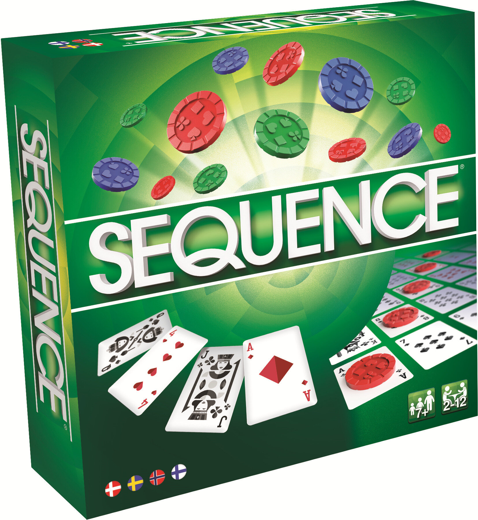 Игра Sequence original, настольная игра от 2 до 12 человек, 7+