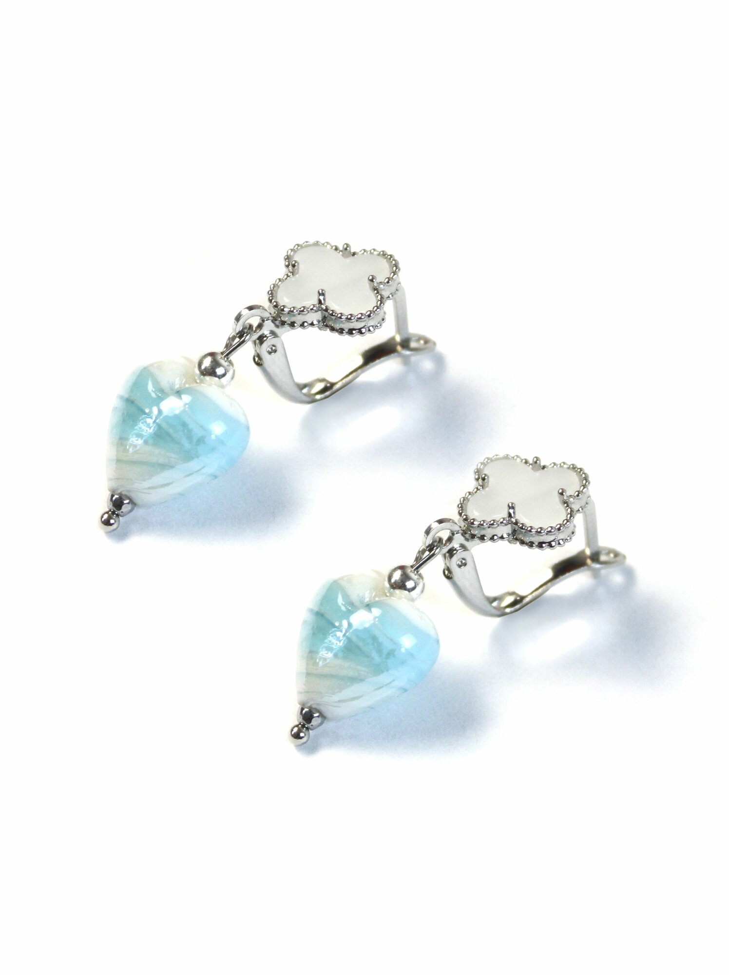 Серьги, металл, муранское стекло