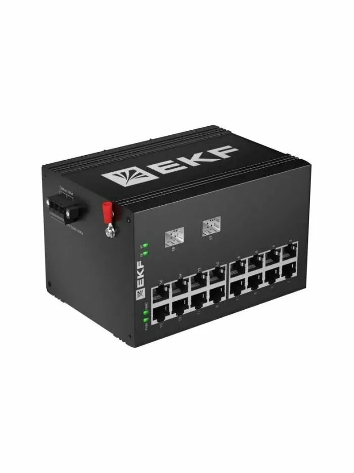 Коммутатор промышленный EKF TSX-U-2GX/SFP-16GT неуправляемый U-2GX/SFP-16GT TSX