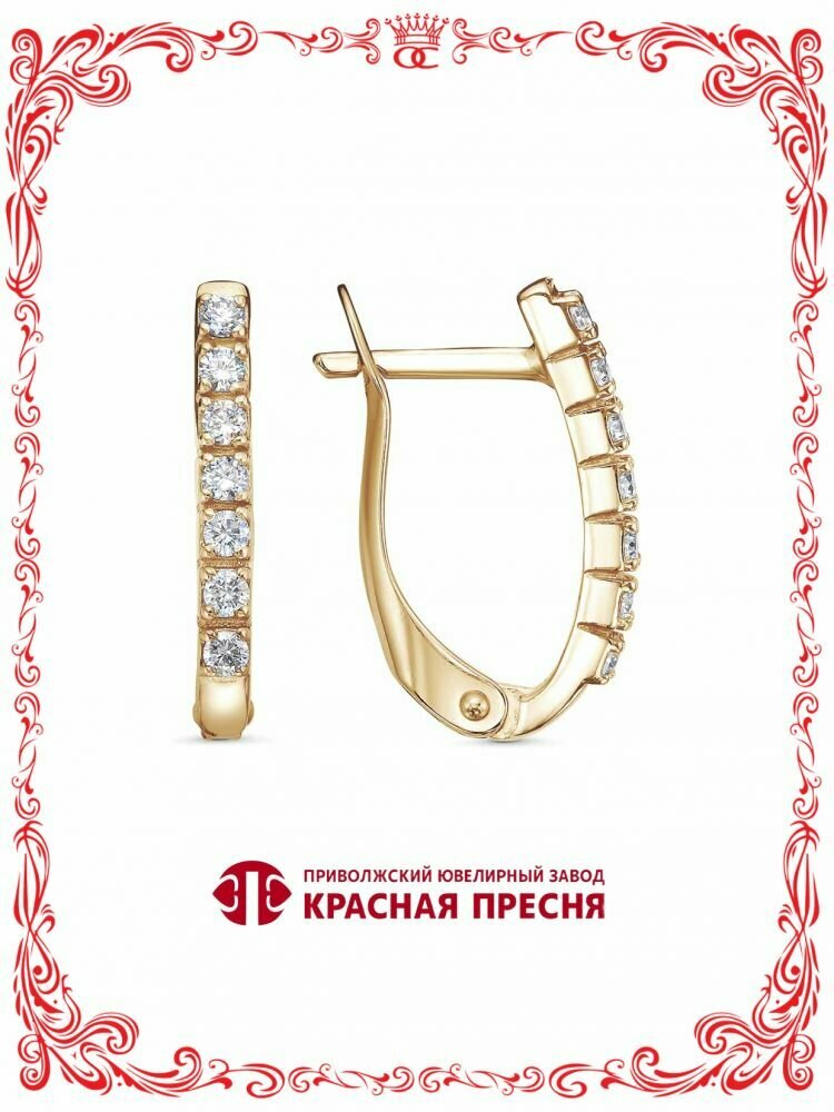 Серьги, фианит