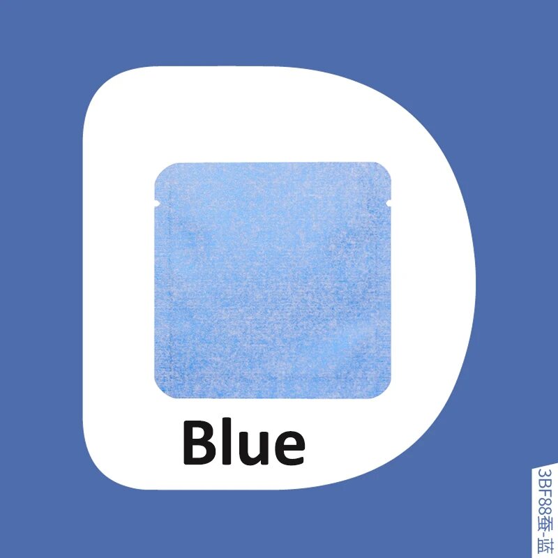 Открытые пакеты из шелковой хлопчатобумажной фольги Синий, Blue