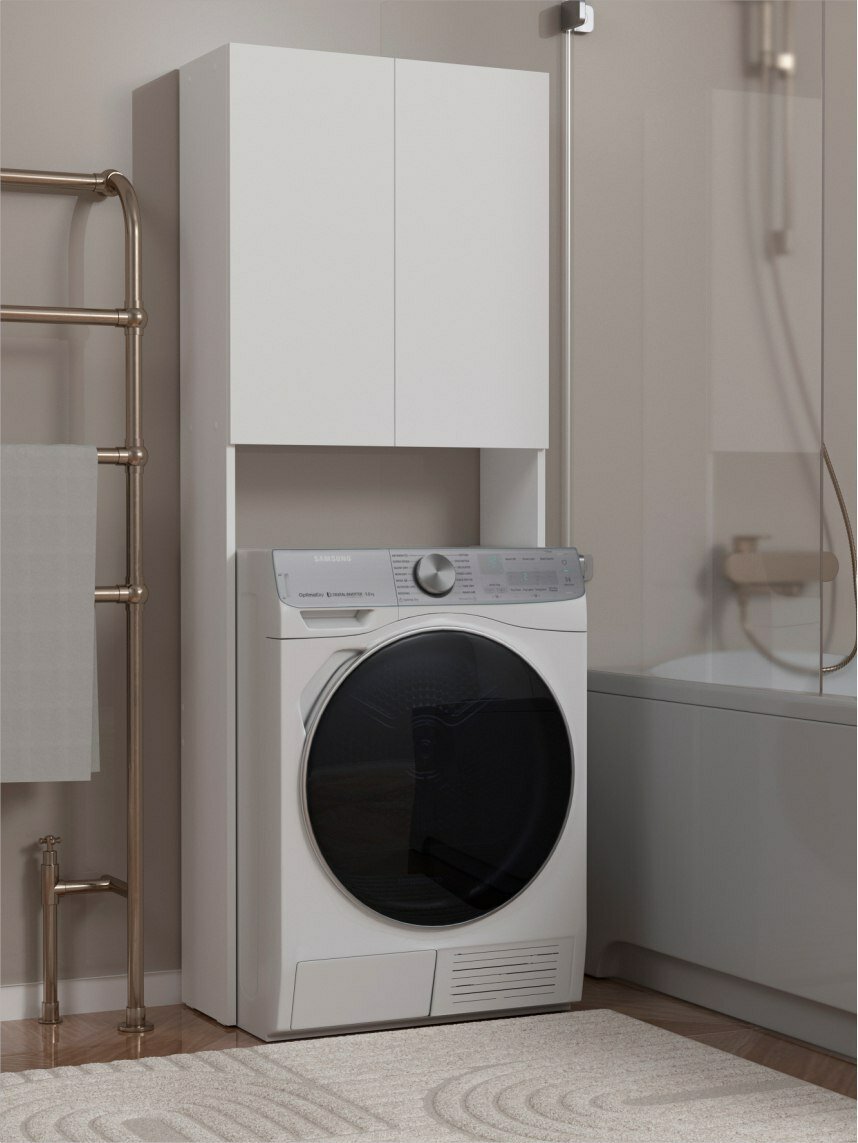 Шкаф над стиральной машиной или унитазом FORTUNA KIDS, с петлями, универсальный, МДФ, ЛДСП, белый