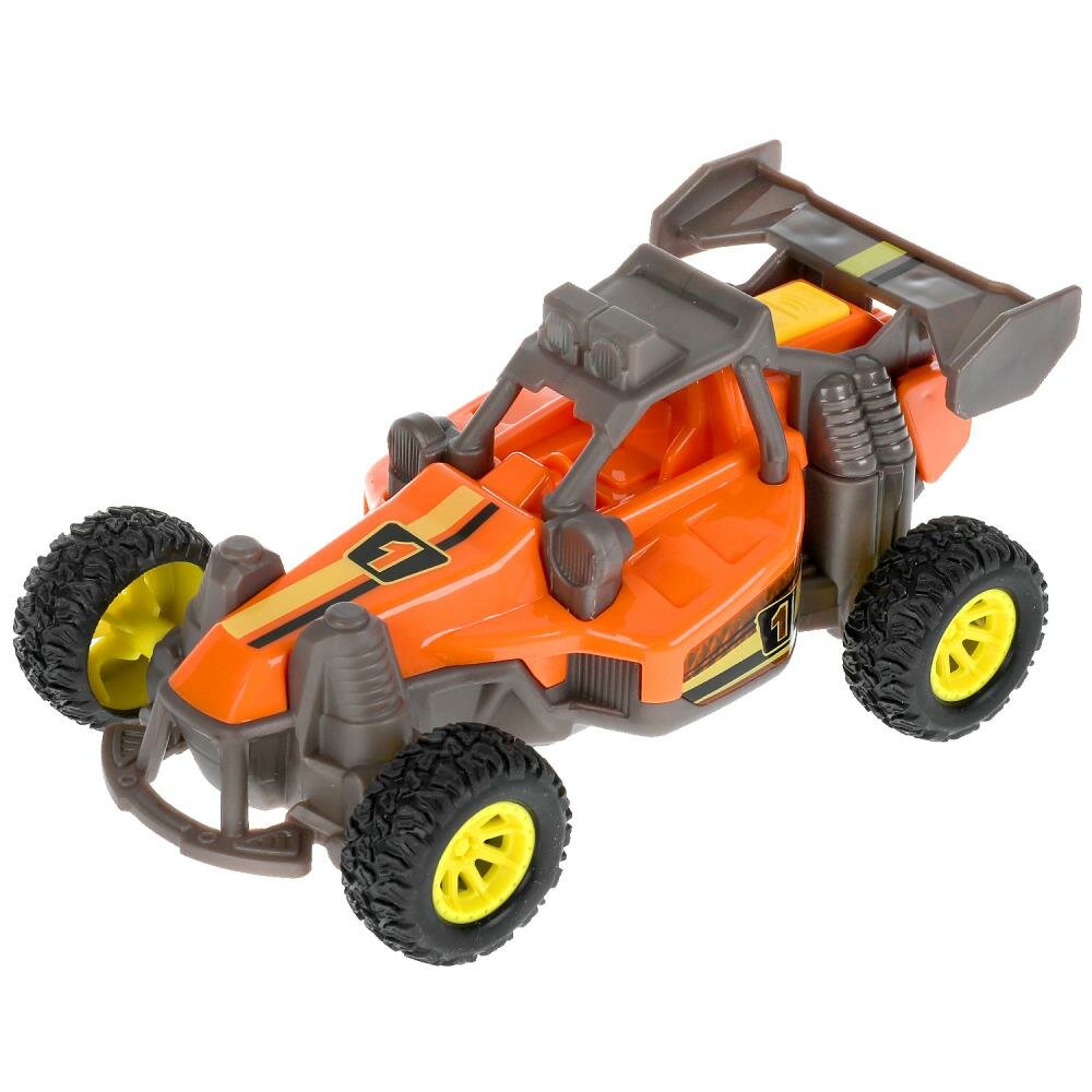 Модель машины Технопарк Багги, оранжевая, пластиковая, инерционная, свет, звук 1912C302-R