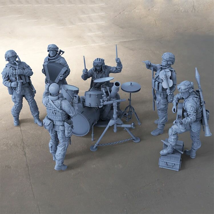 6014 Миниатюра "Музыканты", 1:35, СВ Модель