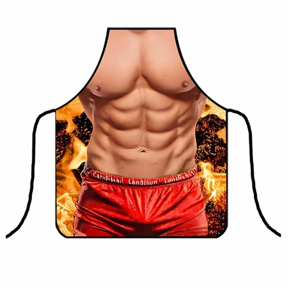 Сексуальный фартук для женщин, мускулистый мужской фартук
