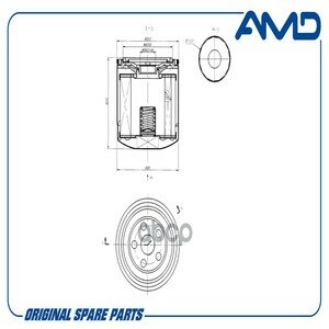 Фильтр масляный AMD арт. AMD. fl255