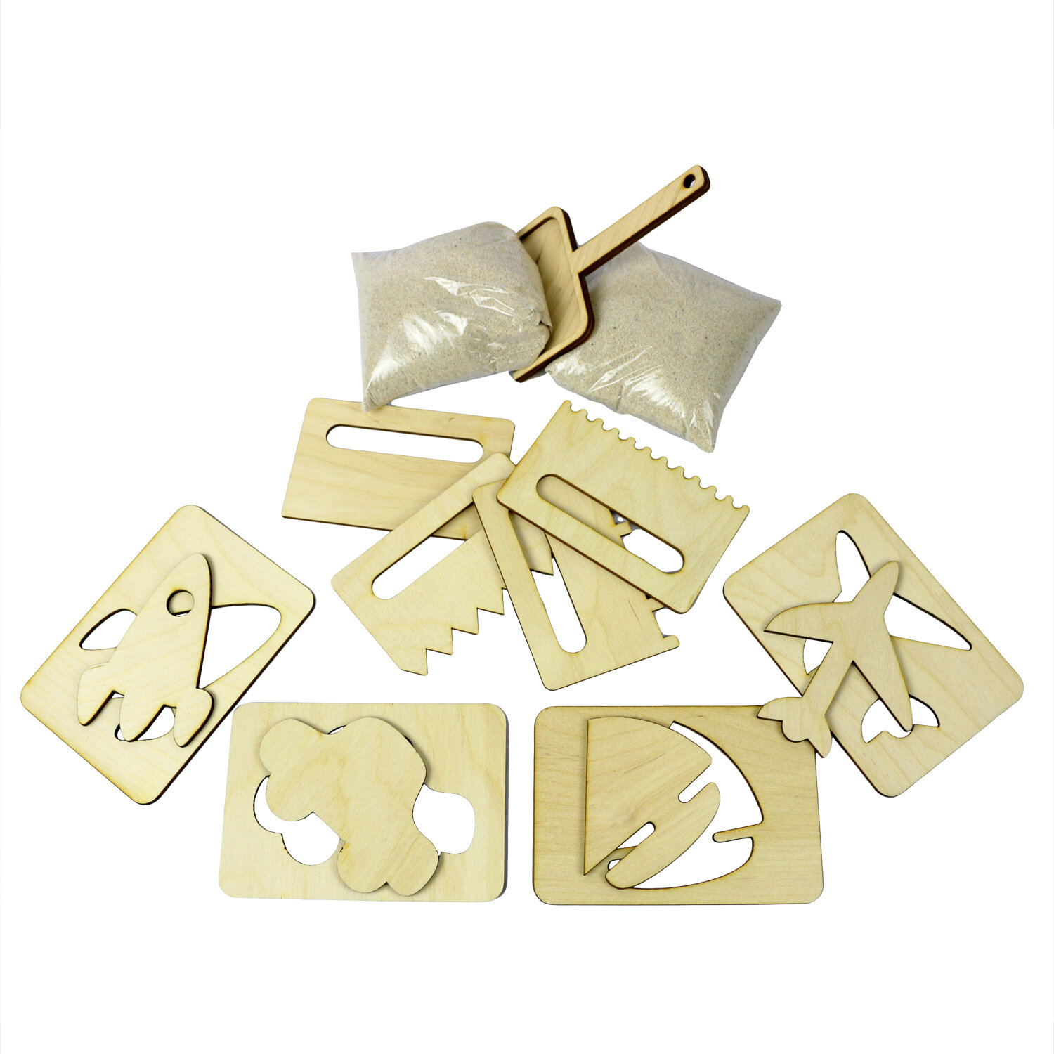 Набор для рисования песком Kampfer Новичок, трафареты транспорт