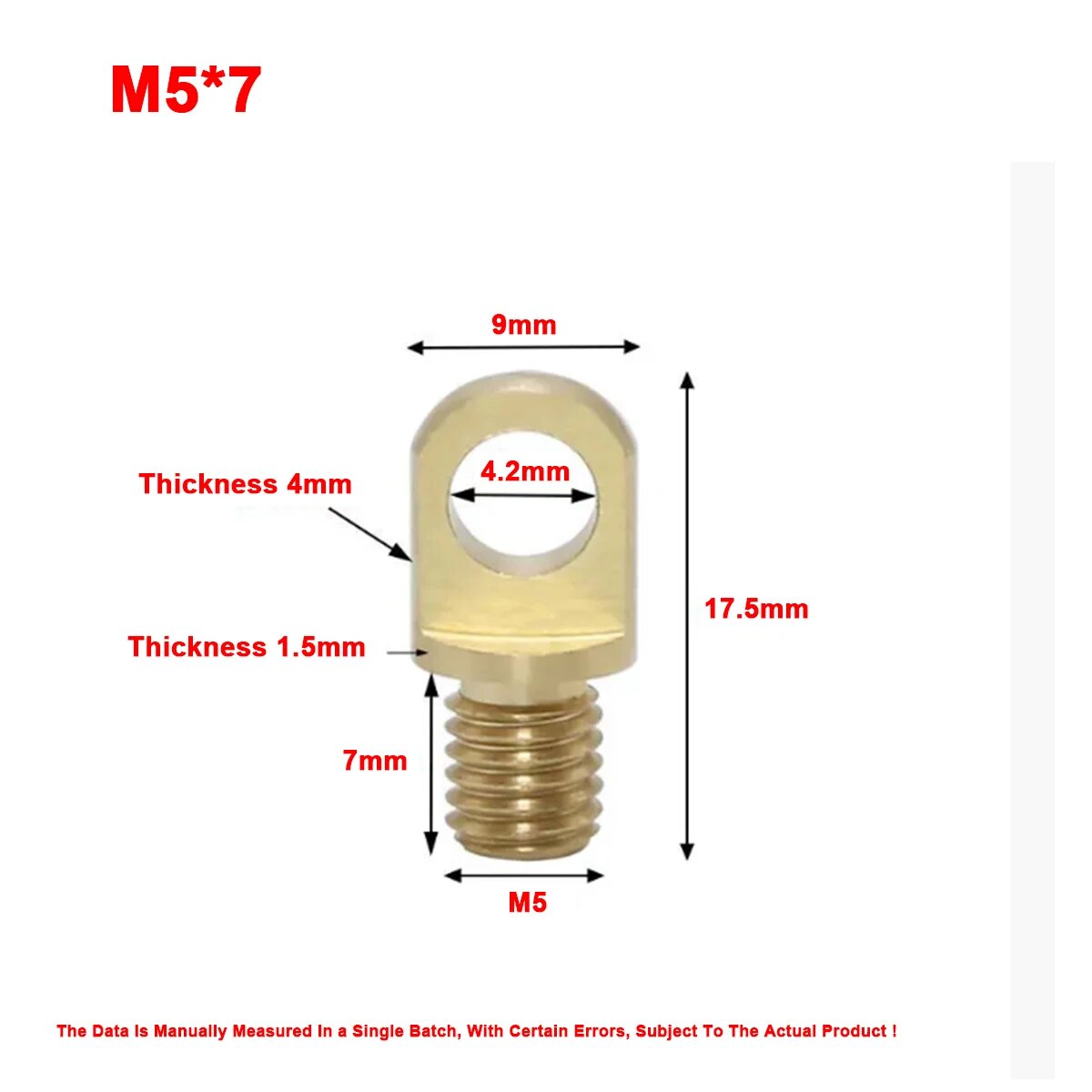 Латунные кольца-гайки M3M4M5M6M8 5pcs M5X7