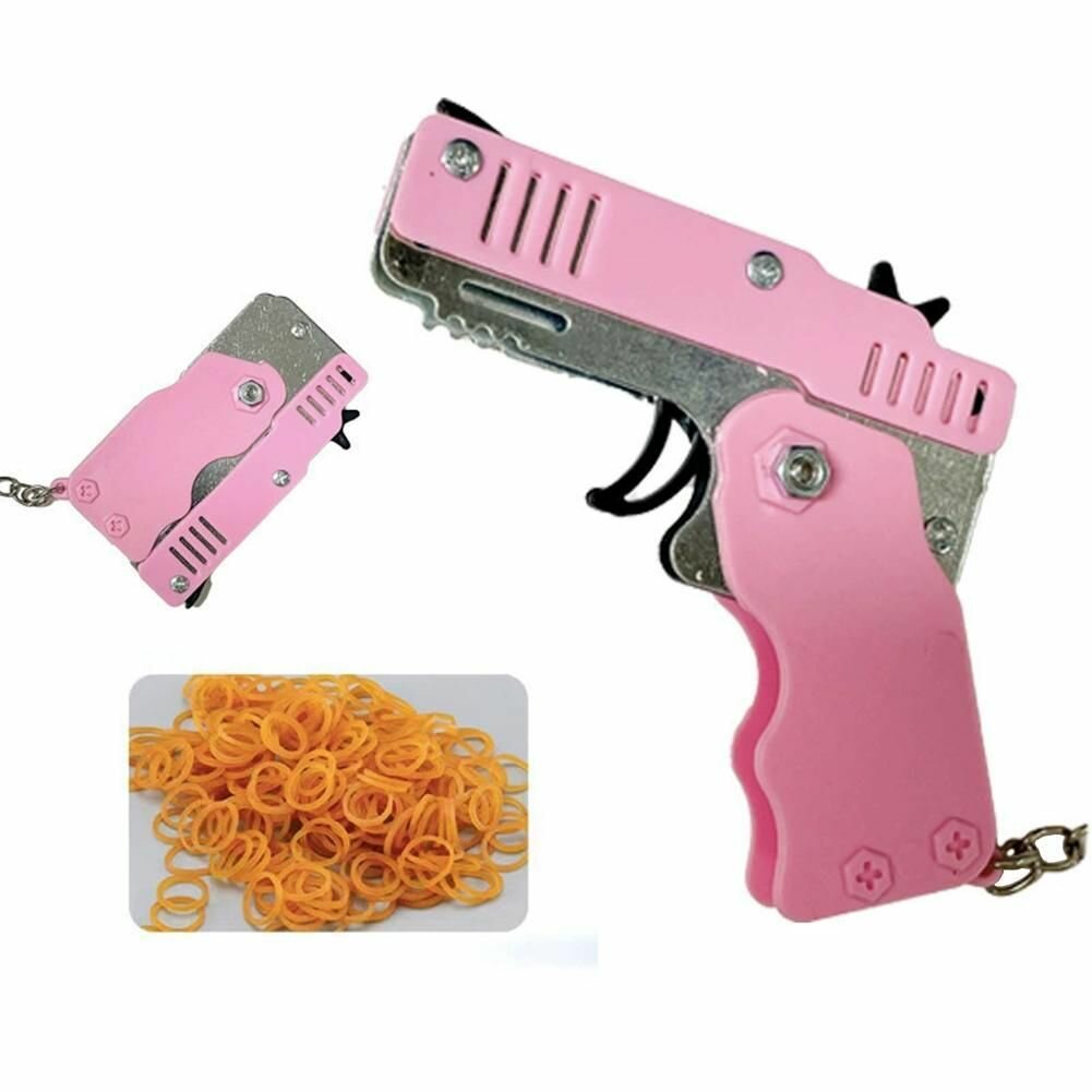 Металлический мини пистолет / Резинкострел