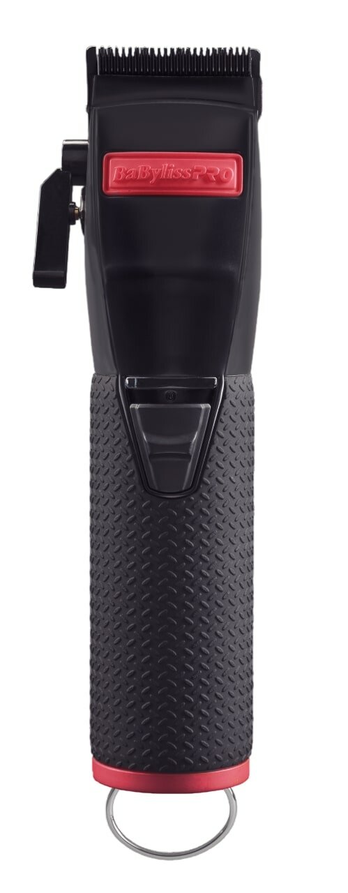Машинка для стрижки волос профессиональная BaByliss PRO BOOST+ BLACK&RED, аккумуляторная/сетевая, 6800 об/мин, нож 45 мм, 0,8 мм, 8 насадок, черная/красная
