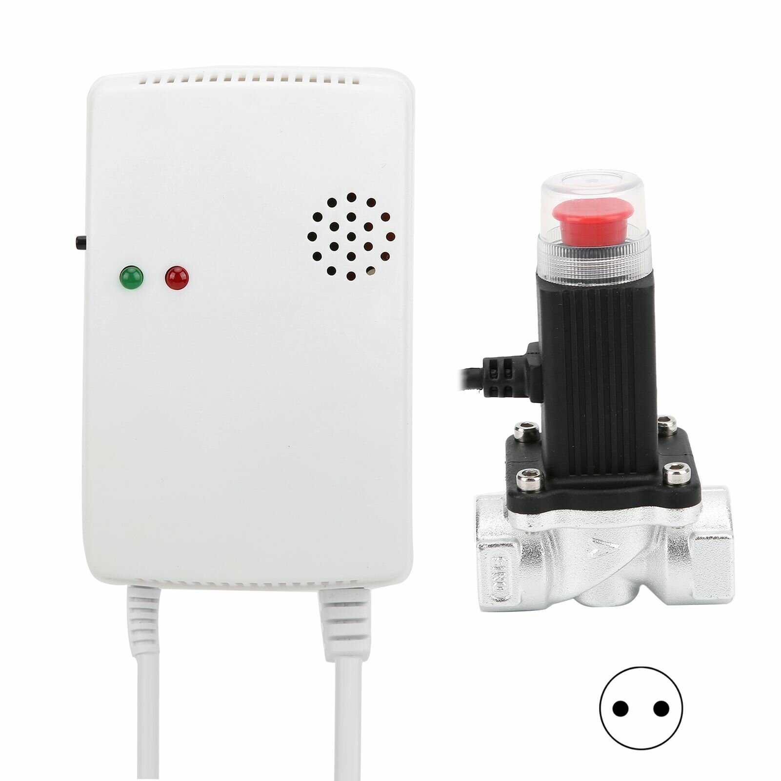 Настенный сигнализатор утечки природного газа с независимым приводом и электромагнитным клапаном для безопасности дома