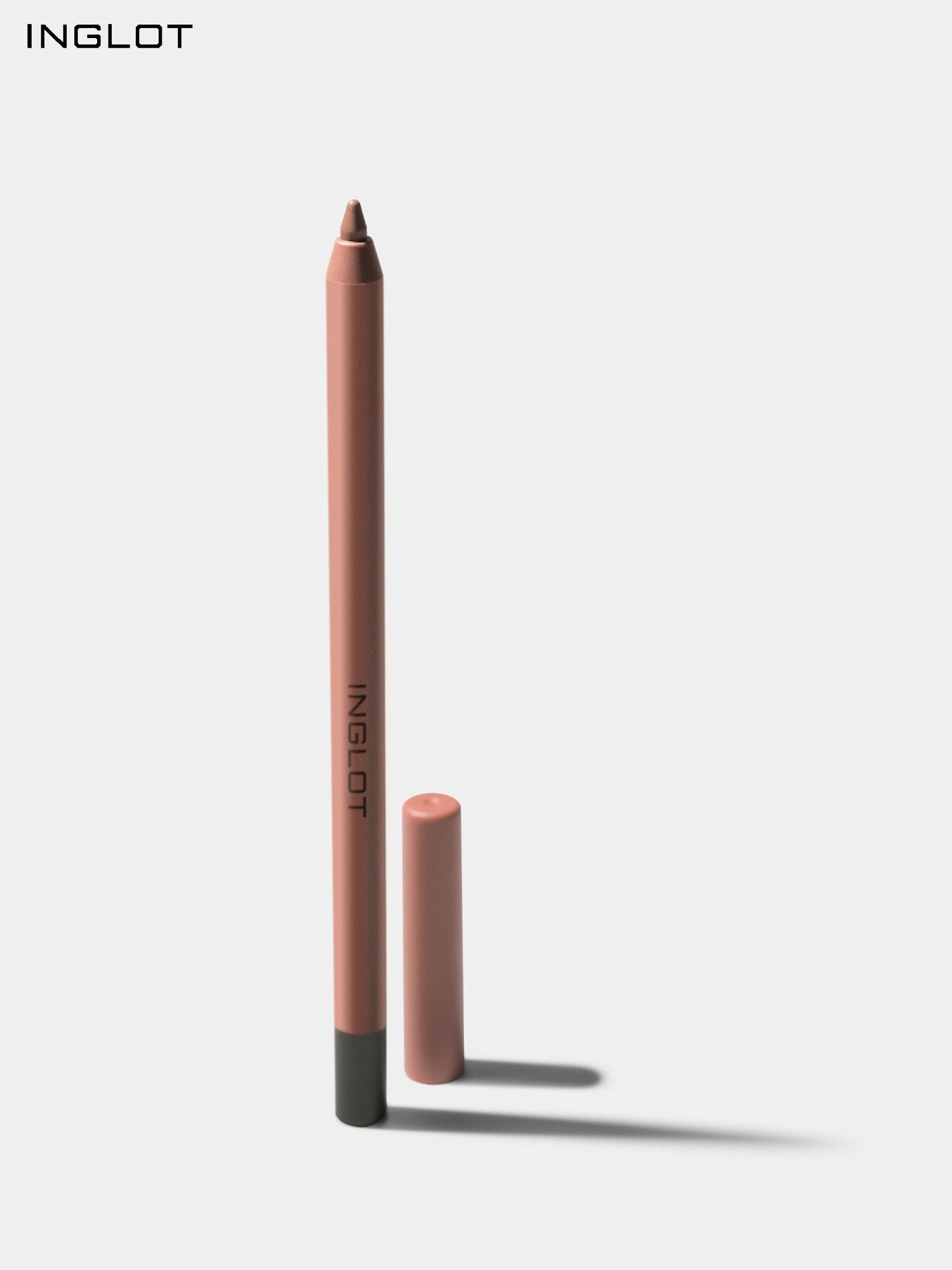 Контурный карандаш для губ Inglot Creamy Soft Lipliner Classic Nude 01, бежевый нюд, матовый, водостойкий, 1,32гр
