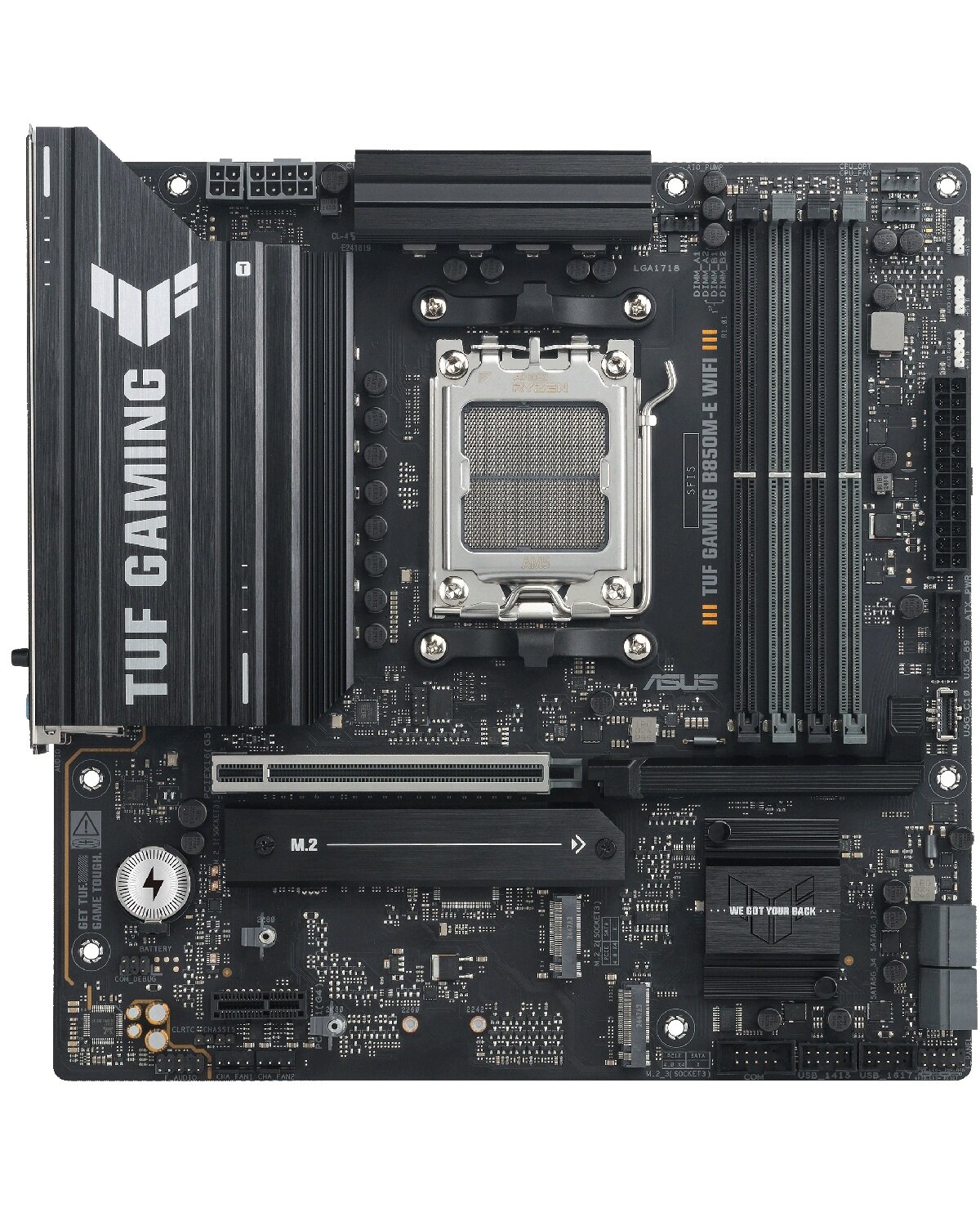 Материнская плата ASUS TUF GAMING B850M-E WIFI Micro-ATX AM5 AMD B850 4xDDR5 (256ГБ)