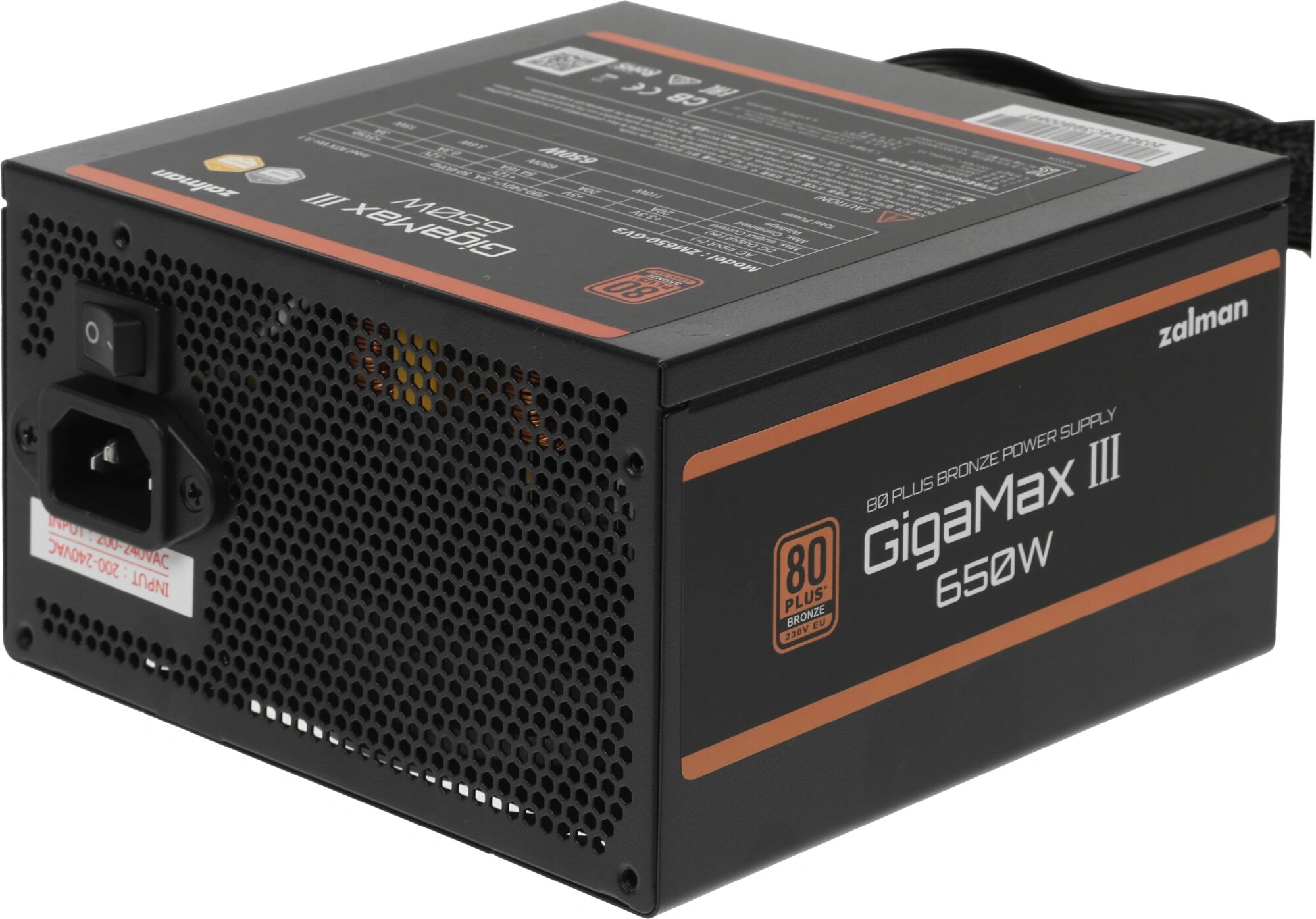 Блок питания Zalman ZM650-GV3 Gen.5, 650Вт, 120мм, черный, retail