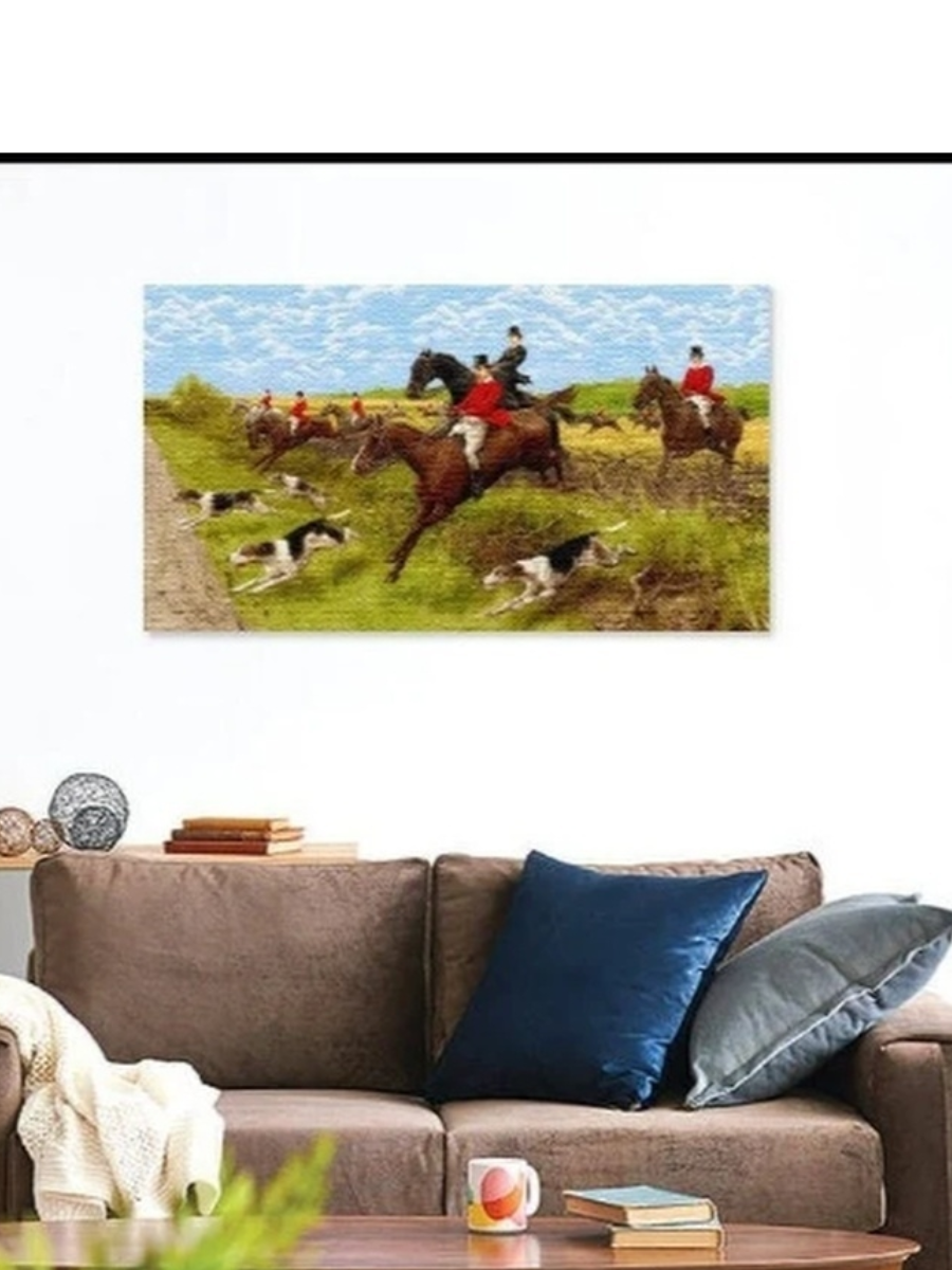 Гобеленовое панно "Охота с собаками" 110х70 см