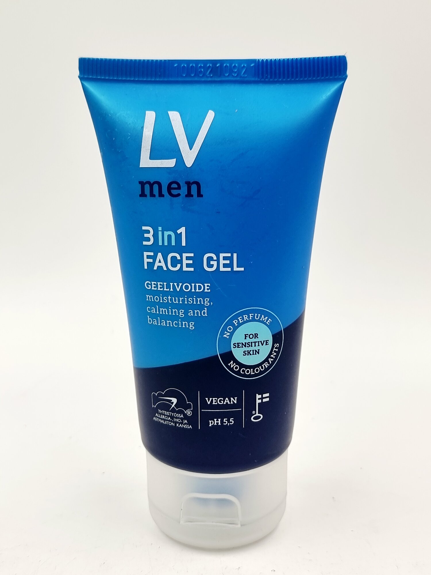 Гель-крем LV увлажняющий для лица для мужчин 3 в1 без запаха 75 мл (Из Финляндии)