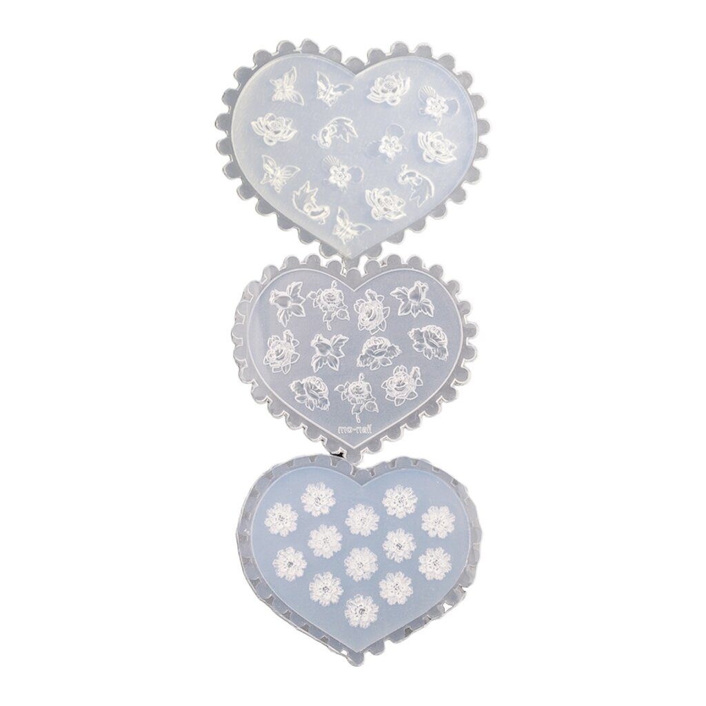 Набор из 3 частей, сделай САМ кристалл эпоксидной смолы УФ-клей мини декоративный цветок силиконовая форма