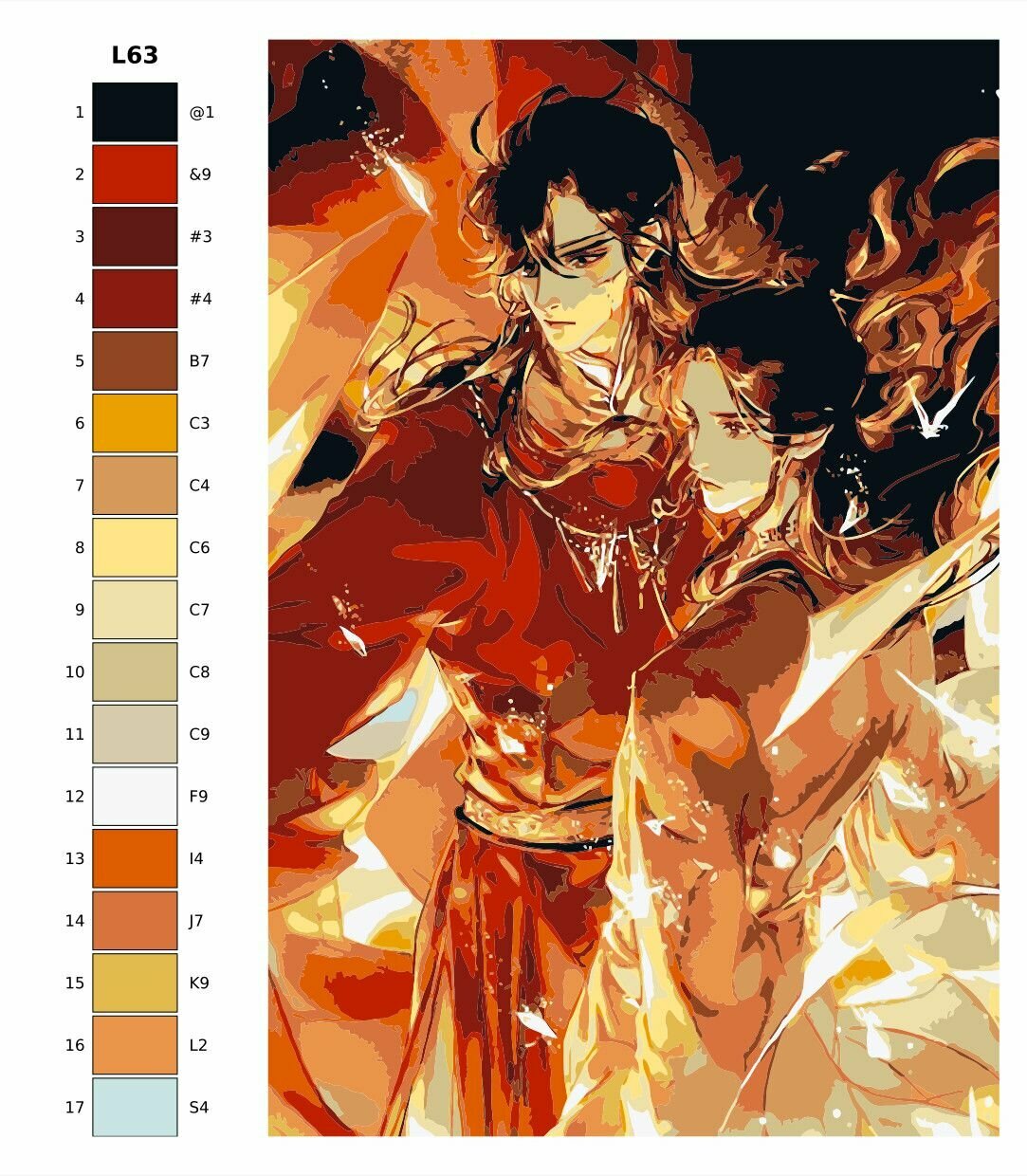 Картина по номерам L-63 "Аниме Благословение небожителей" 40x60 см