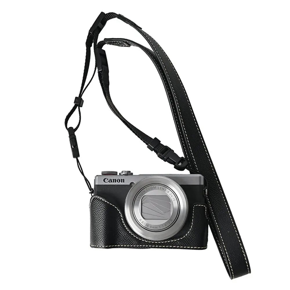 Получехол для камеры Olivemoon черный/коричневый/кофейный/зеленый для Canon G7X II Mark II III G7X2 G7X3