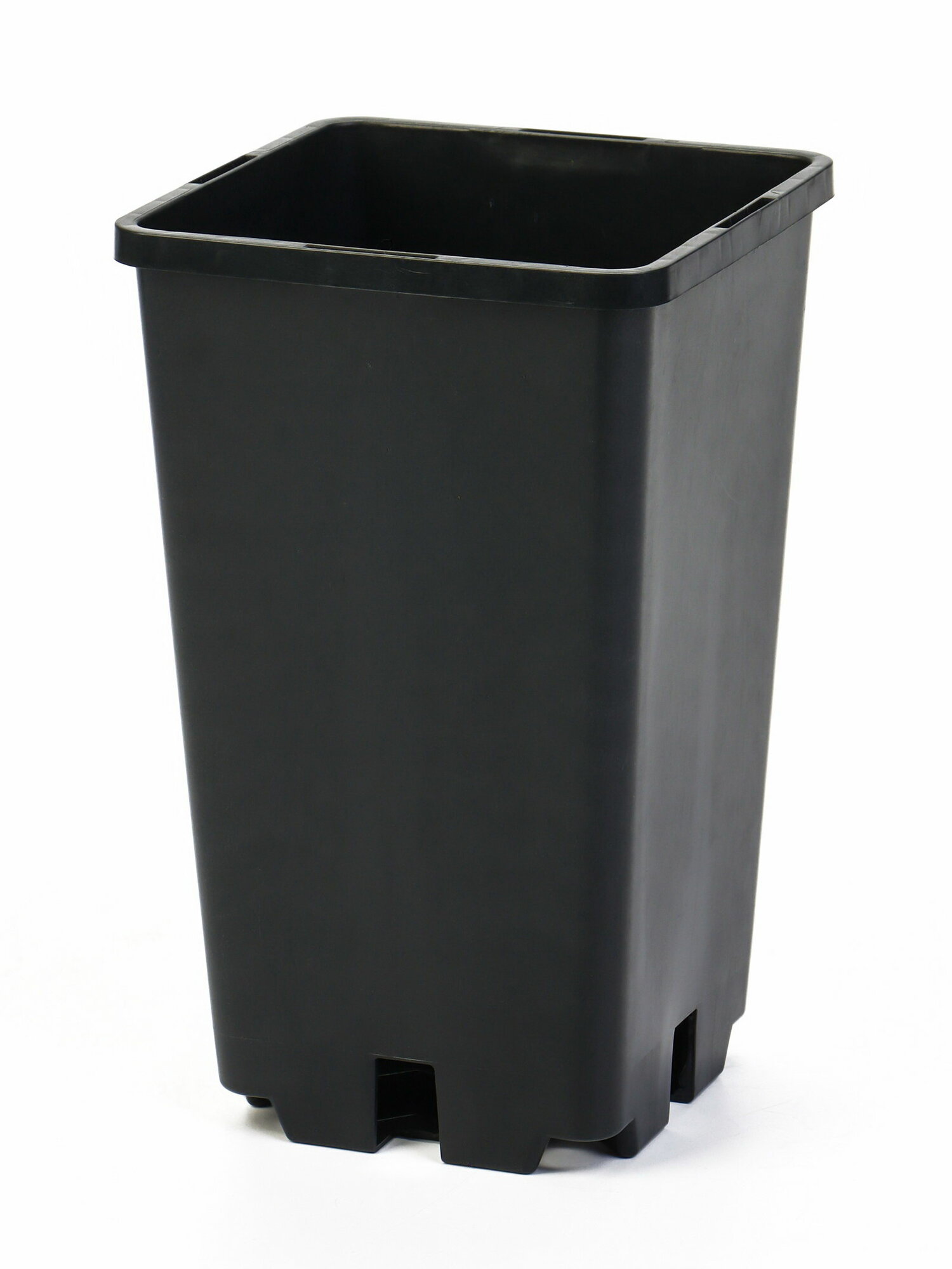 Горшок для рассады, 2 л, 12x12x17 см, пластик, чёрный, вид: горшок, 4 шт.