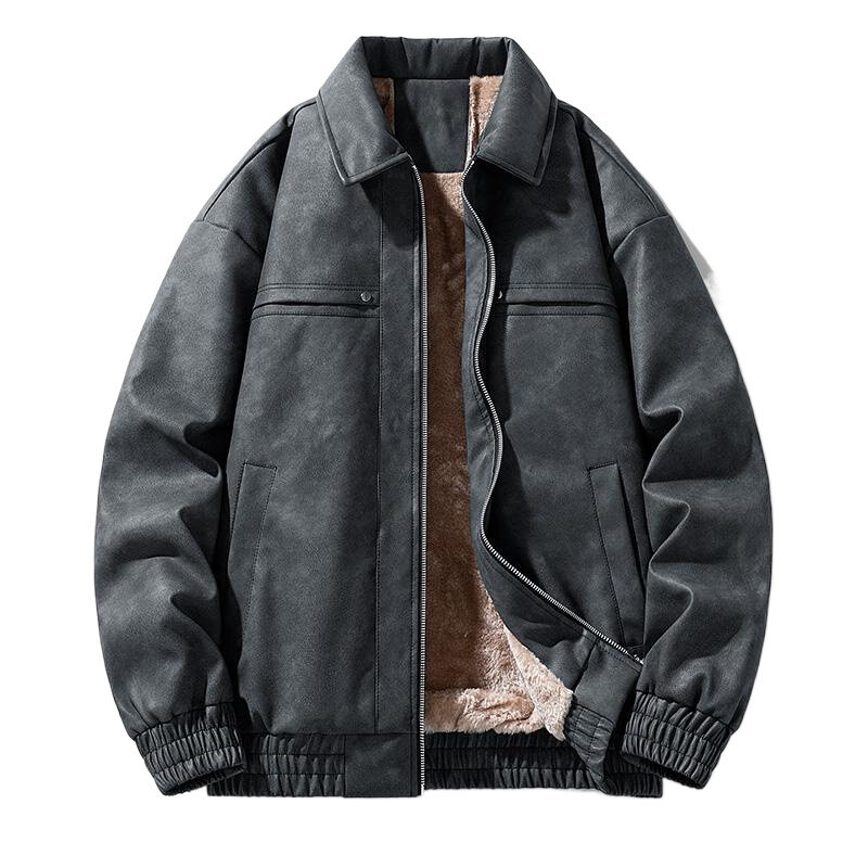 Куртка-бомбер в американском стиле в стиле ретро, осень-зима, плюс бархатная утепленная повседневная куртка, для пар мужчин и женщин, дизайн с несколькими карманами на лацканах, свободная версия