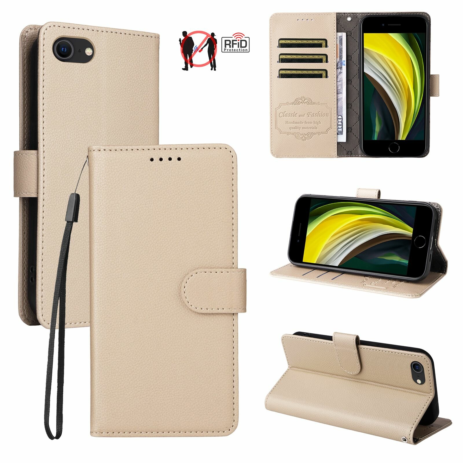 Чехол для Apple iPhone 7 / 8 / SE 2020 (SE 2) / SE 2022 (SE 3) /Айфон 7, 8, СЕ 2020 (СЕ 2), СЕ 2022 (СЕ 3)/бумажник/Чехол для мобильного телефона в виде бумажника/