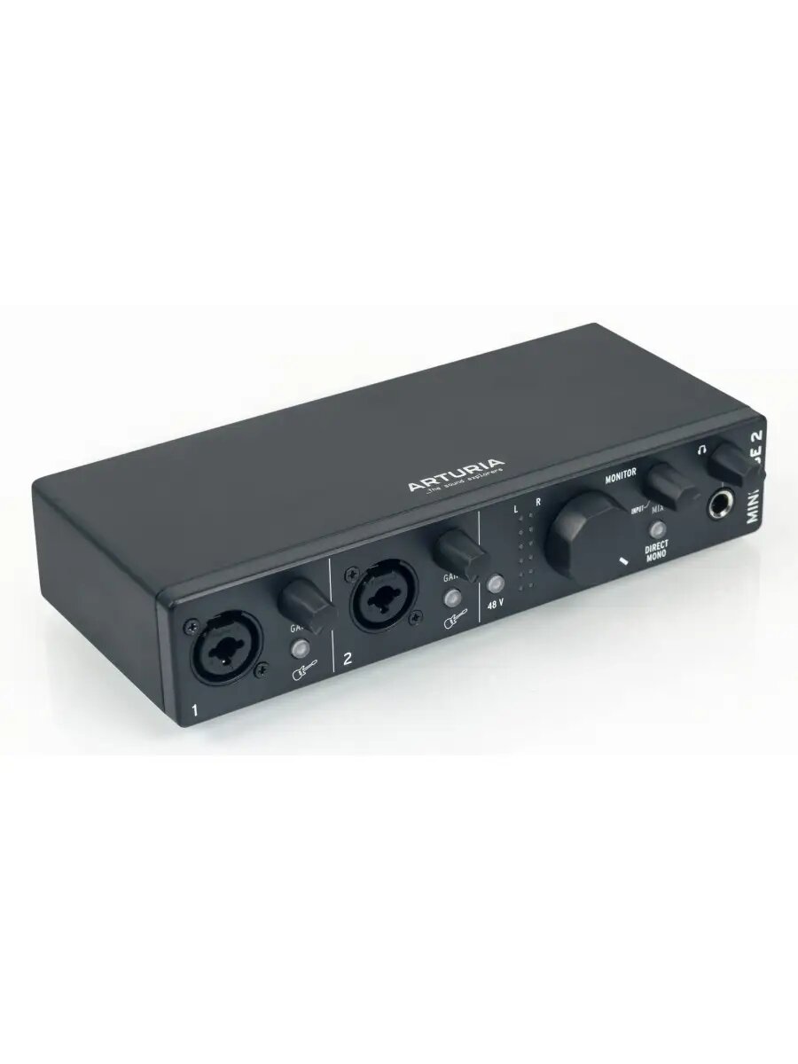 Аудиоинтерфейс Arturia MiniFuse 2, USB-C, 2 канала, MIDI, XLR, 1/4" — фото 1