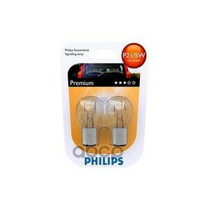 Лампа 12v p21/5w 21/5w 2 шт. блистер Philips арт. 12499b2