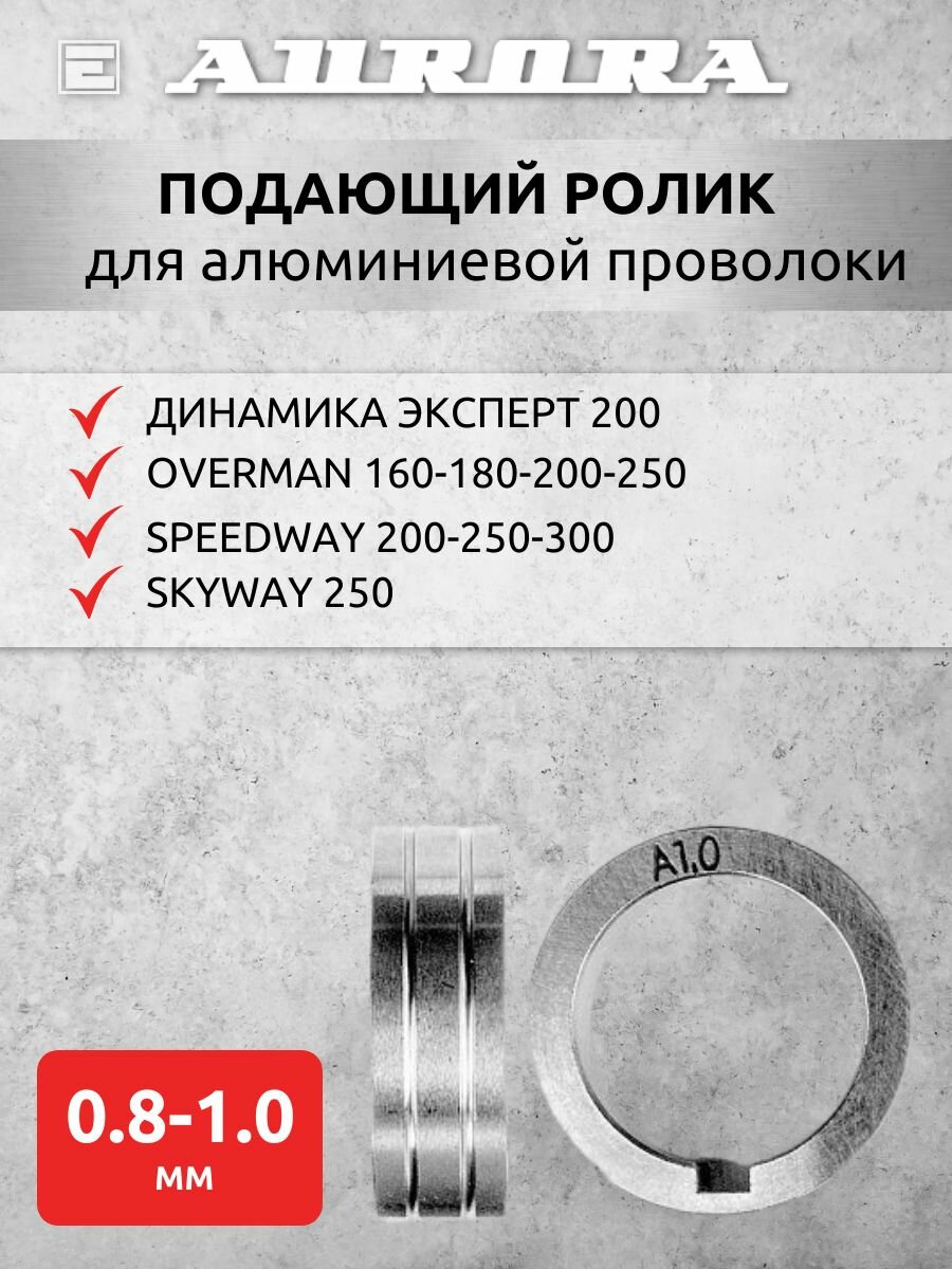 Ролик Aurora алюминий 0.8-1.0мм /SPW 200-250-300/OVM 160-180-200-250/SKY 250/ДнмкЭксп