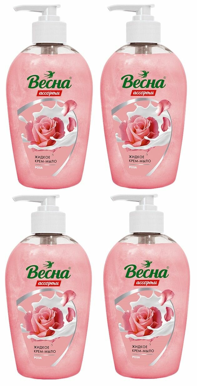 Весна Жидкое крем-мыло Роза (4уп по 280мл)