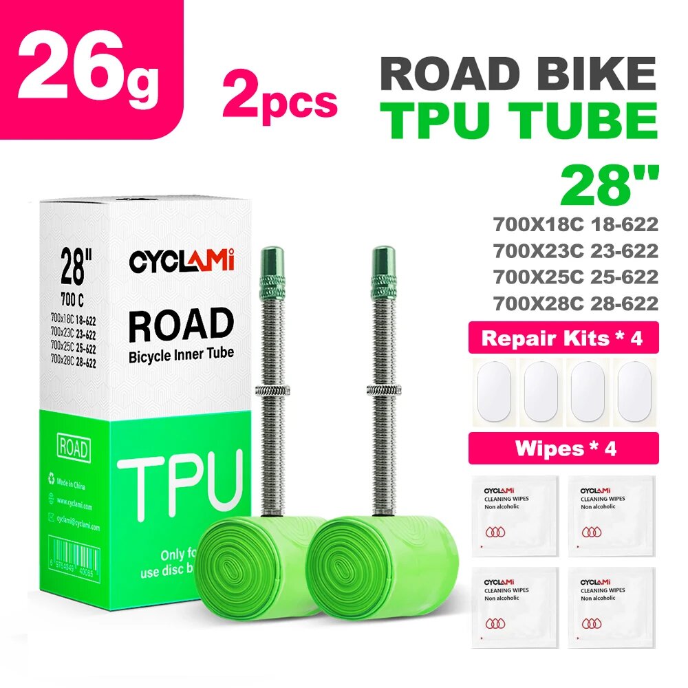 CYCLAMI Камера велосипедная TPU 700C 2pcs 26g 18-28C