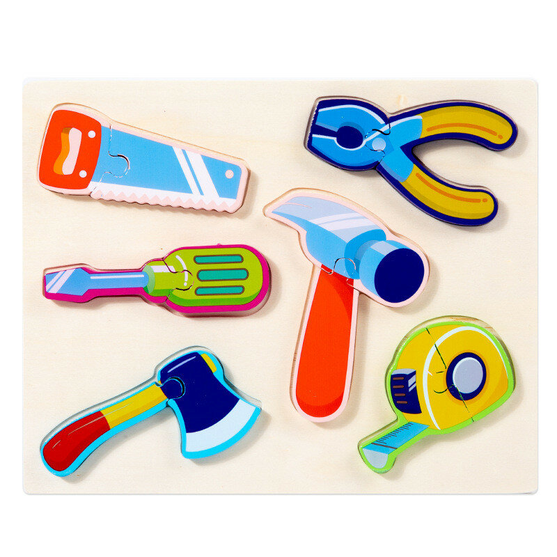 Детская деревянная 3d мозаика с животными и динозаврами для развития малыша