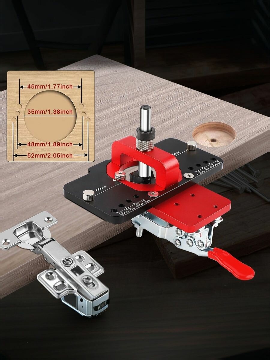 Кондуктор для сверления отверстий, дюбель-кондуктор, направляющий локатор для двери, шаблон для врезки петель и замков