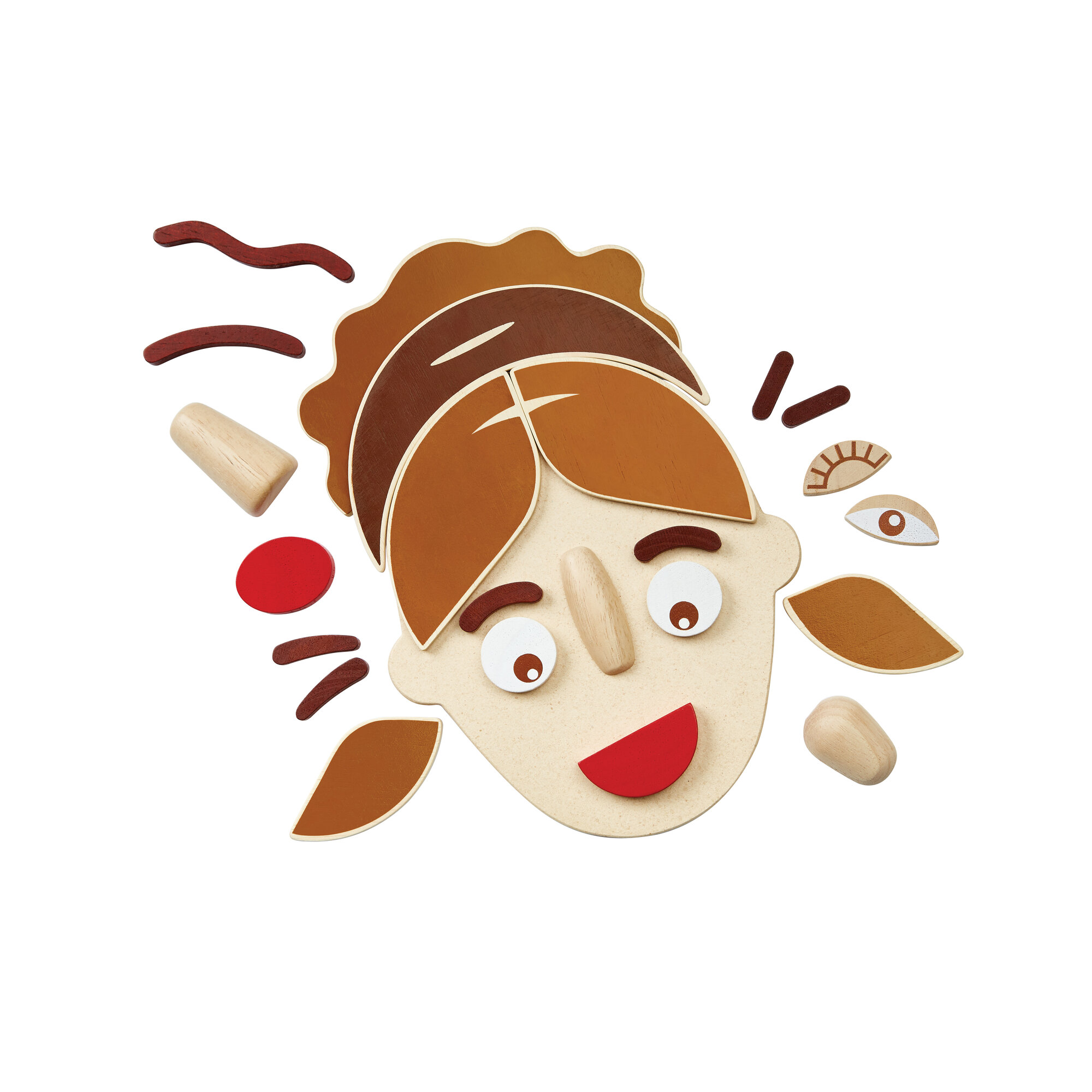 Мозаика Plan Toys Сделай лицо, 21 деталь, интересная и обучающая