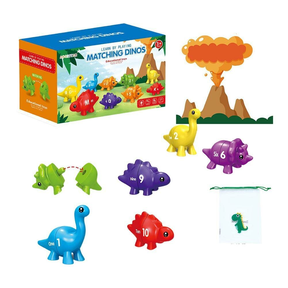 Развивающая игрушка, Сортер для малышей от года, "Динозавры" / Монтессори игрушки, сортер по цветам