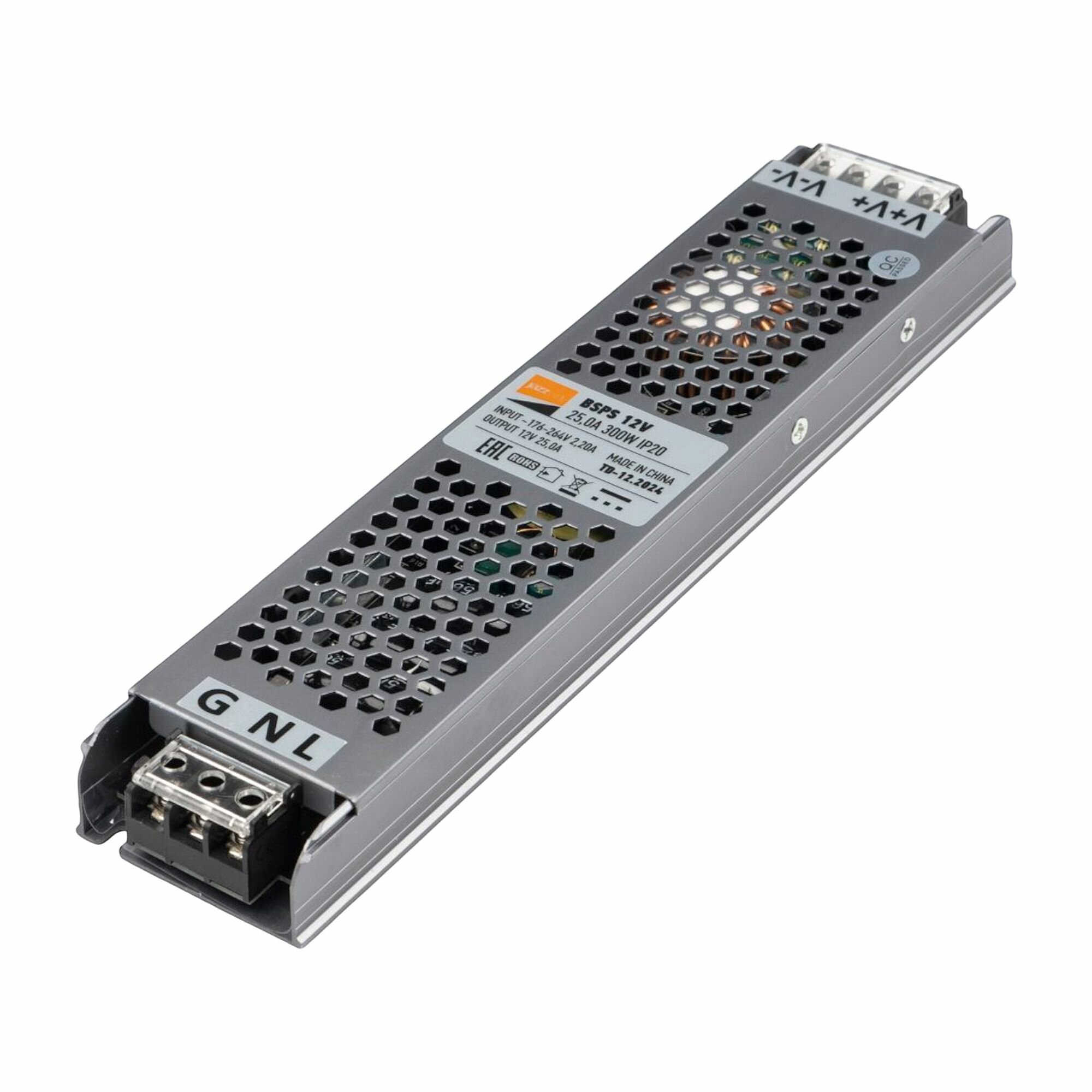 Блок питания для светодиодной ленты 12V 300W 12В 300Вт IP20 Jazzway