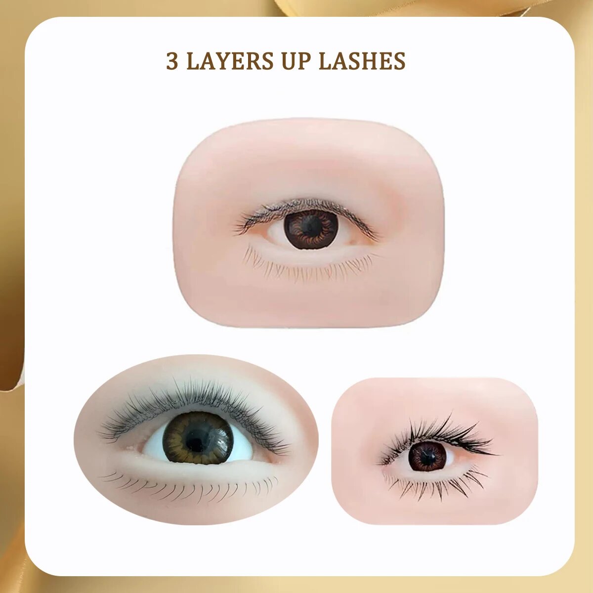 Тренировочный манекен для накладных ресниц Domi Lash 3LayerayerLash1pcs