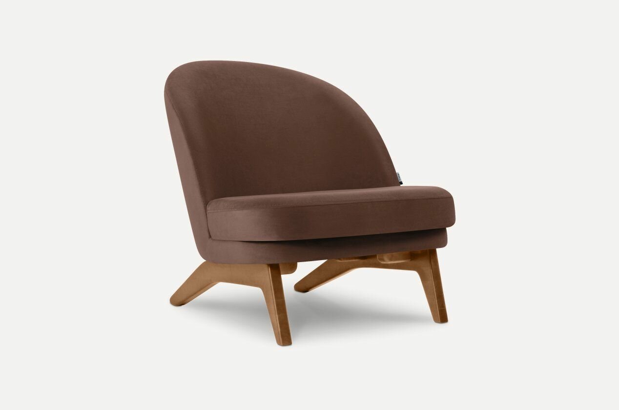 Кресло в гостиную мягкое Divan.ru Пайл Barhat Cinnamon, коричневый, велюр, без подлокотников