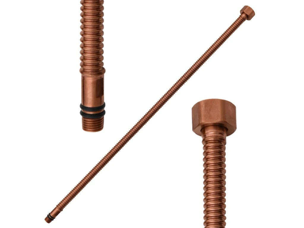 Гибкая подводка смесителя RAV Slezak, M10x1 x G1/2", длина 35см, cильфоновая стальная, 1шт, розовое золото матовое IT0012ZRK