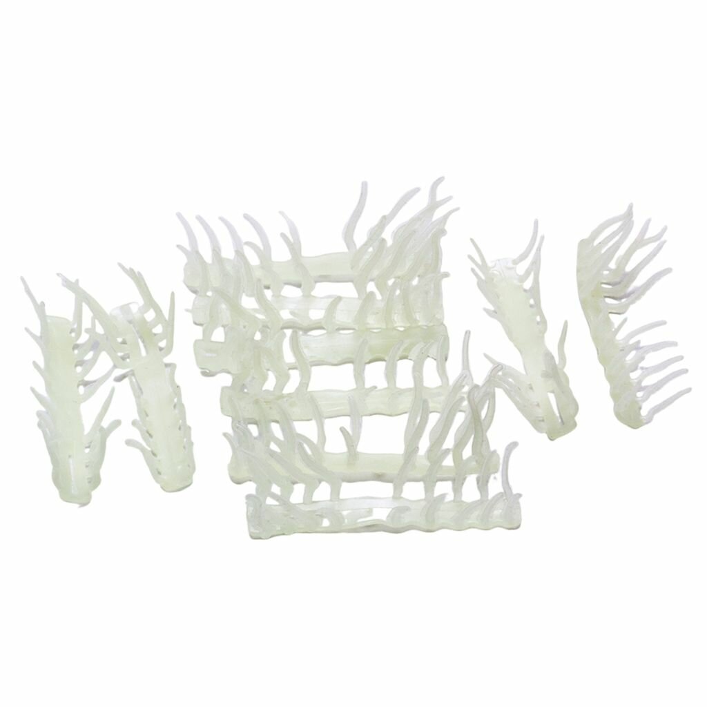 Инструменты для рыбалки, Биомиметический прозрачный деревянный креветочный хвост с мягкими ногами - маленький, 10 штук