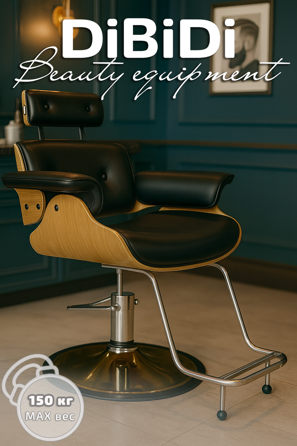 Парикмахерское барбер кресло для клиента DiBiDi DY-2250 гидравлика, с подголовником, byDi