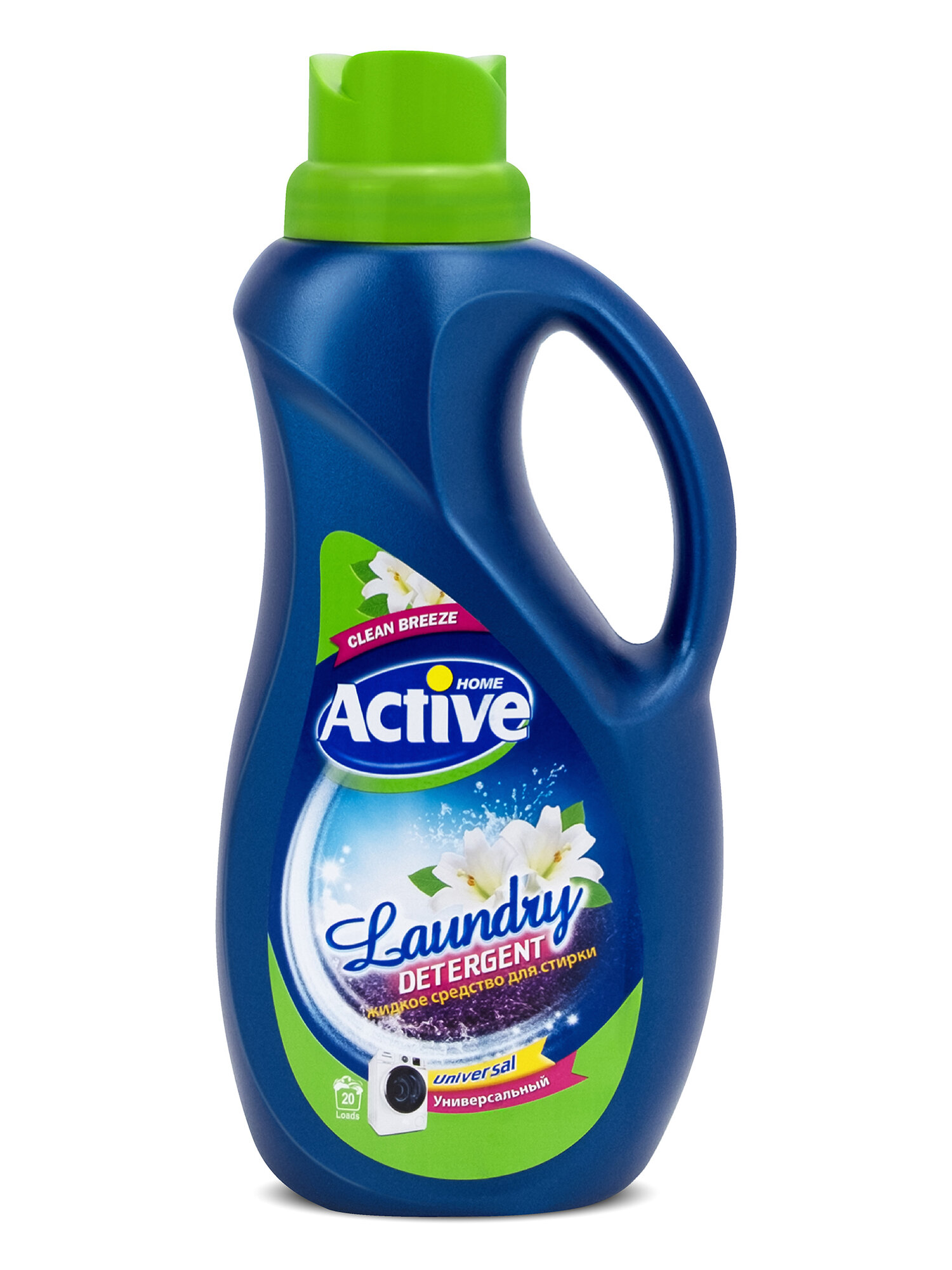 Гель ACTIVE иран для стирки белья универсальный "Clean Breeze", 1500 мл Green