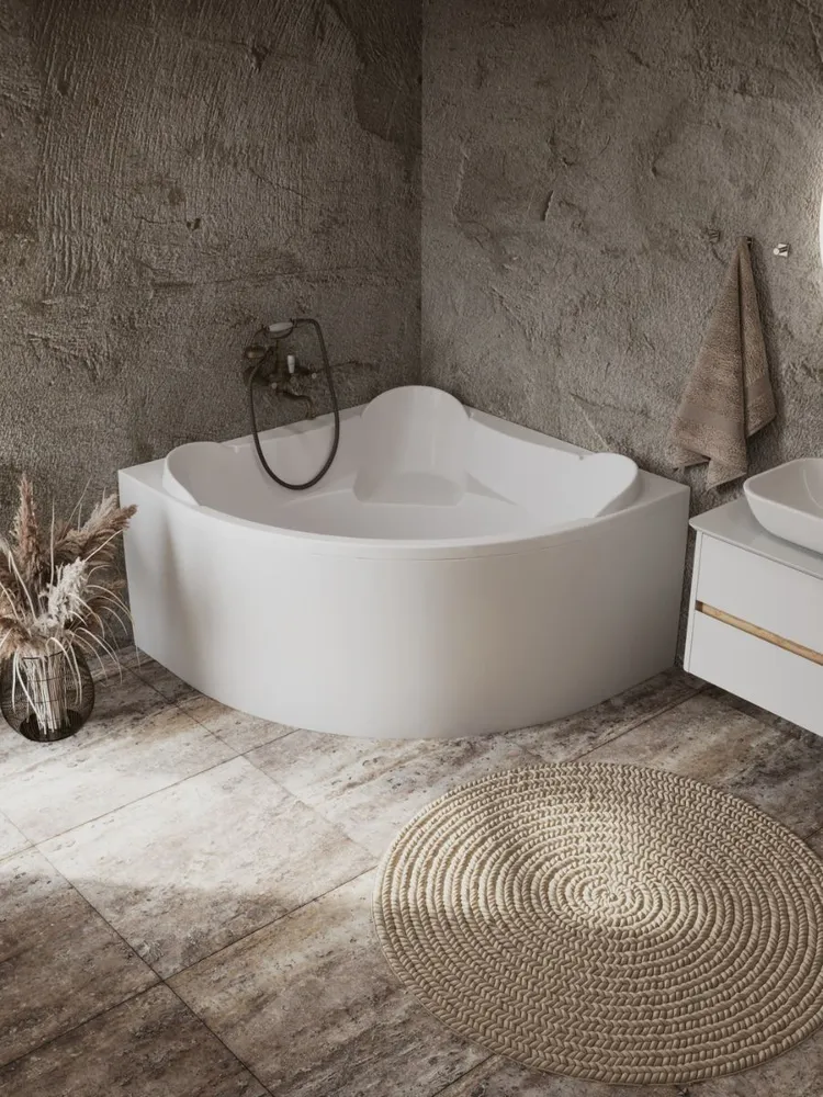 Ванна акриловая угловая 120х120 см 1Marka PALERMO, 100% сантехнический акрил 01пал1212