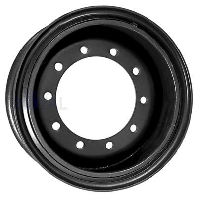 Штампованный колесный диск Hartung 10/335/281/0 12x21/10x335 ET0 D281 Плоская посадка Черный (13 мм) Прицепная техника 4 500 кг