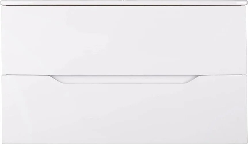 Тумба с раковиной Orange Line 100 подвесная, 101, 5 см, белая, матовая, из МДФ, с ящиками, раковина для ванной, фарфоровая, прямоугольная, встроенный слив-перелив