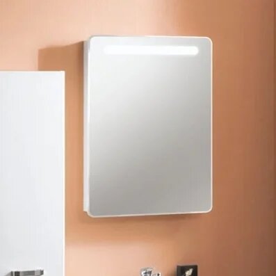 Зеркало-шкаф AQUATON Америна 60 L с подсветкой, 60, 6 см, белое, в современном стиле, зеркало настенное в ванную