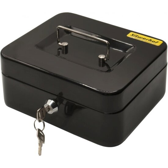 Ящик для денег Silwerhof 90x200x160 черный сталь 0.917кг