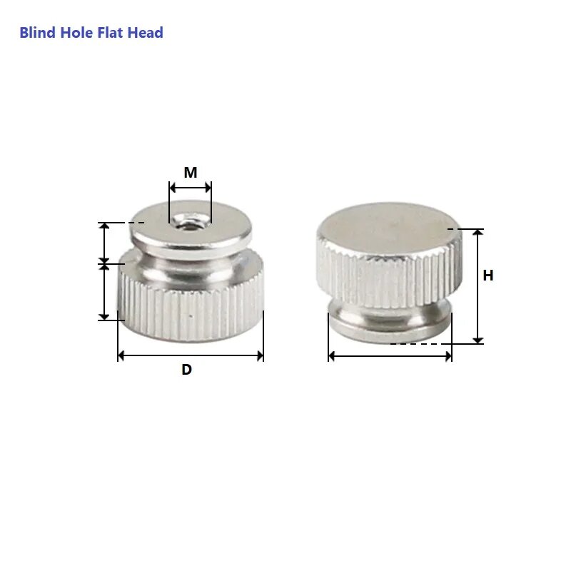 Гайки М3 М4 М5 М6 М8 из углеродистой стали M3xD13x9mm-(5Pcs), Blind Hole Flat Head